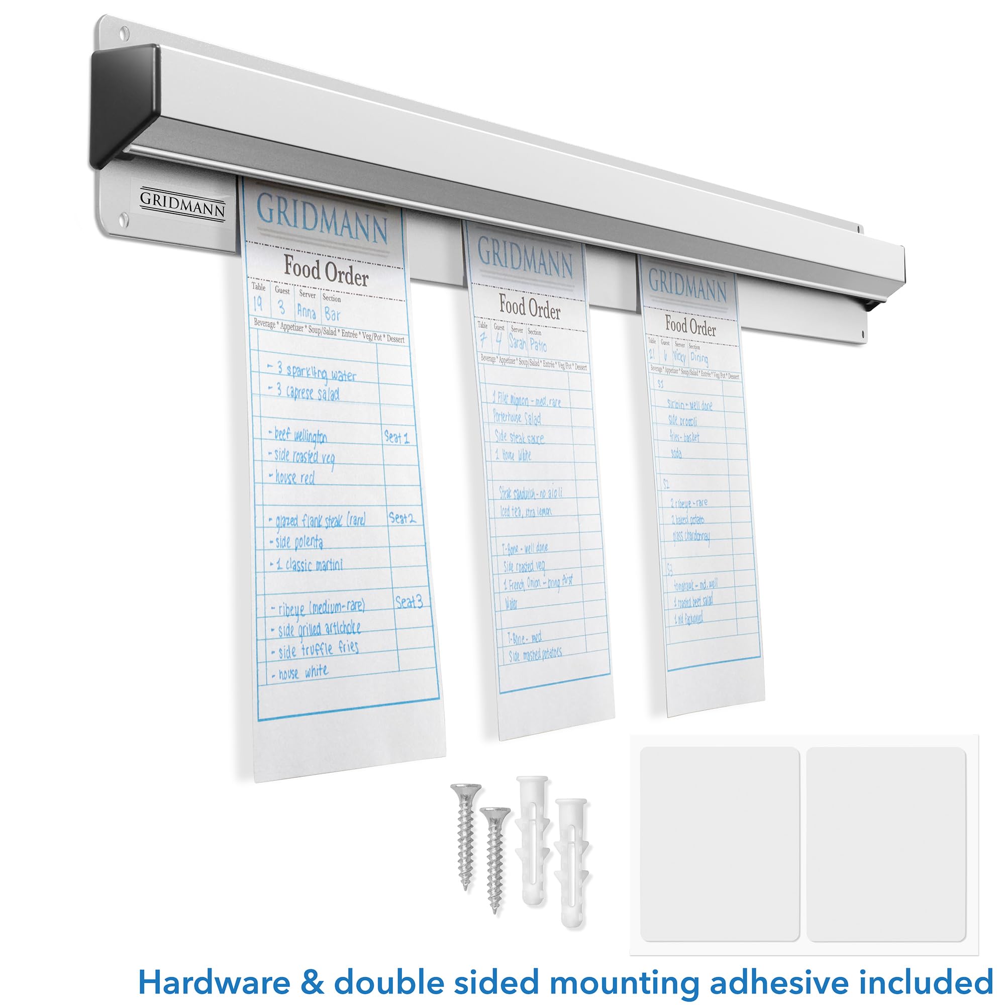 Snapklik.com : 24-inch Slide Check Rack, Aluminum Restaurant Ticket ...