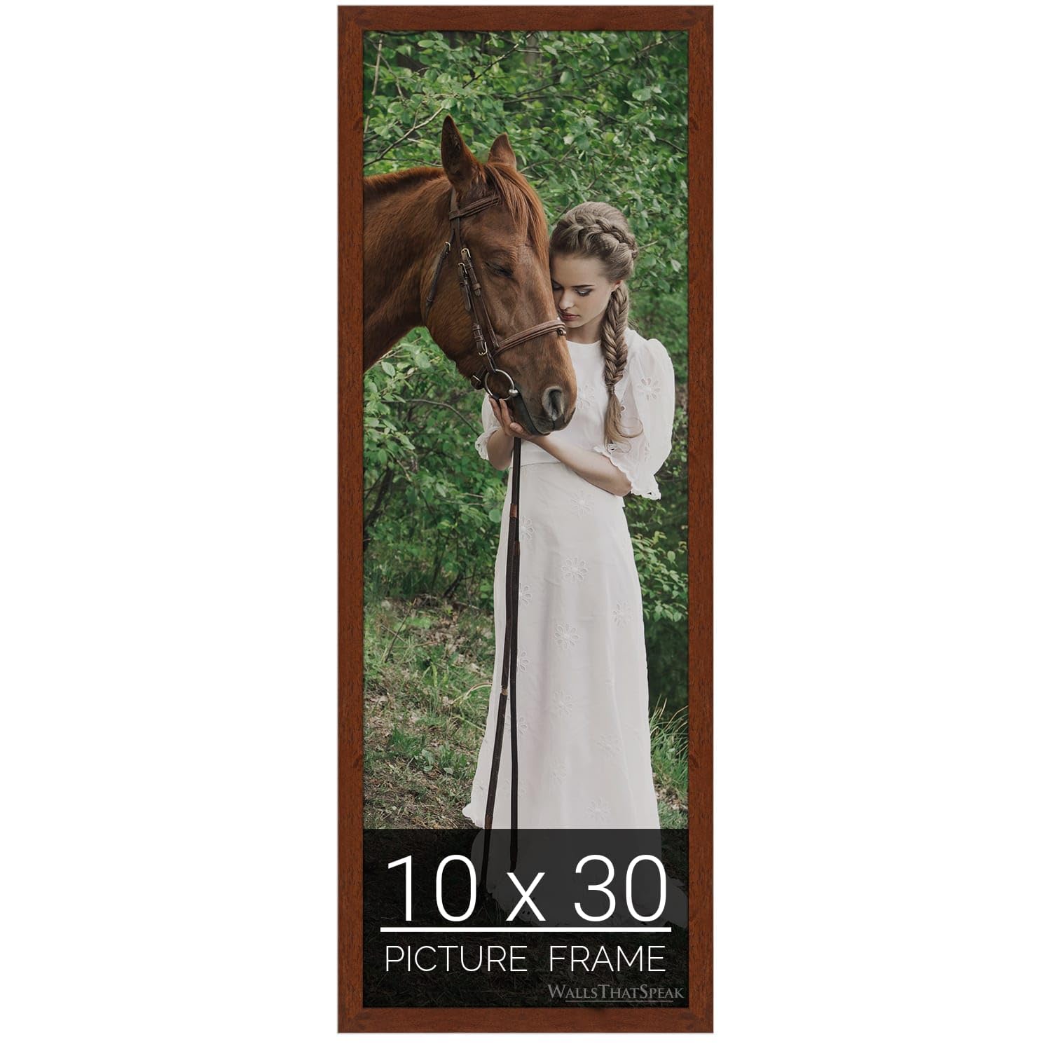 Amazon.com - wallsthatspeak 10x30 Dark Walnut Rustic Pine Picture Frame ...