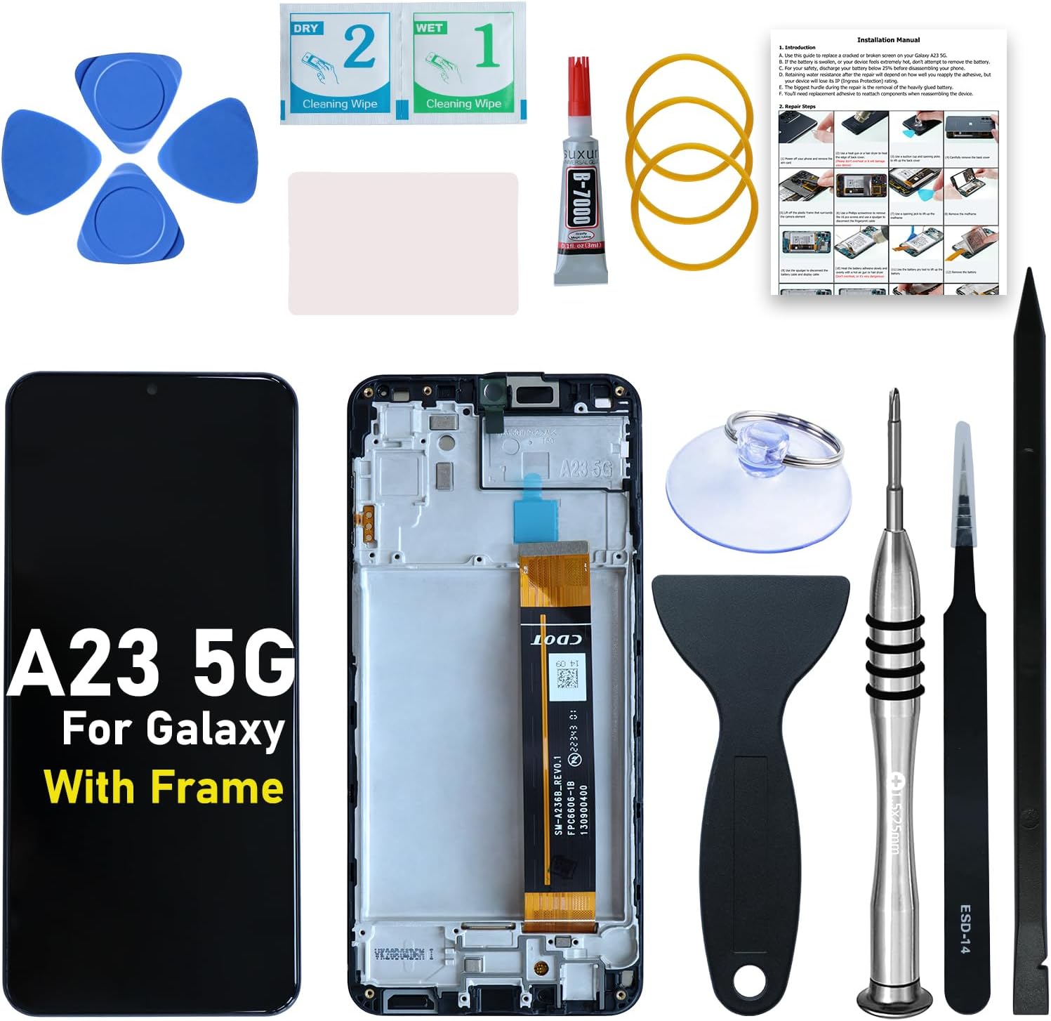 Amazon.com: ZTOOYO for Samsung Galaxy A23 5G Screen Replacement with ...