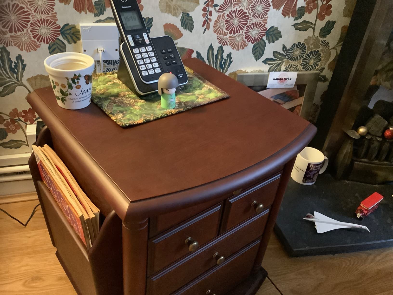 mysmartbuy Wooden Magazine Storage Table - 5 Drawer Side/End Table on ...