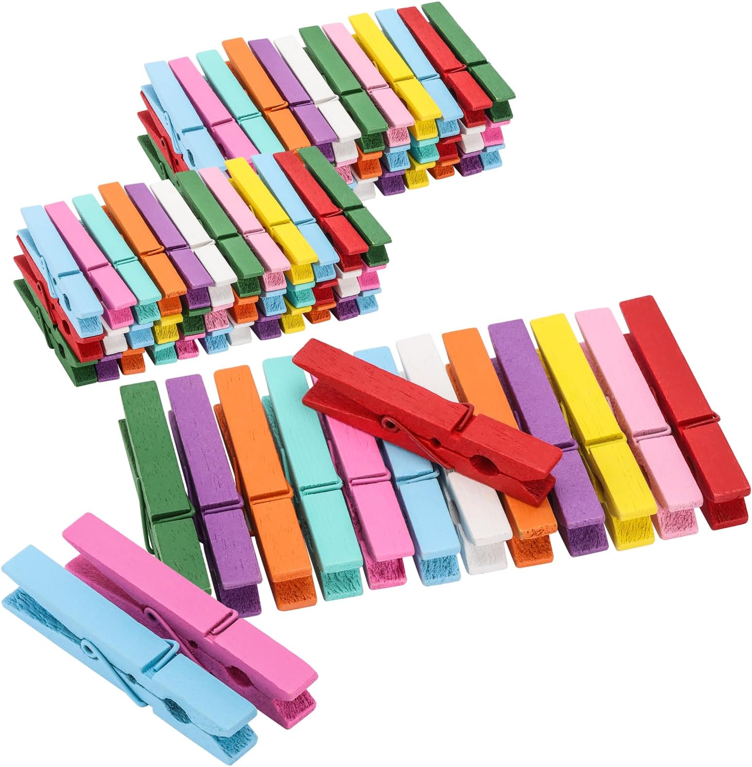 Amazon.com: 100pcs Clothes Pins Wooden Clothespins 3inch Heavy Duty ...