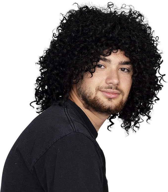 80's Jerry Jheri Curl Curly Afro PIMP WIG Costume Black : Amazon.ca ...