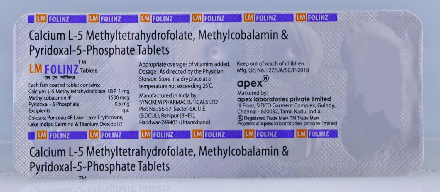LM FOLINZ - Strip of 10 Tablets : Amazon.in: Health & Personal Care