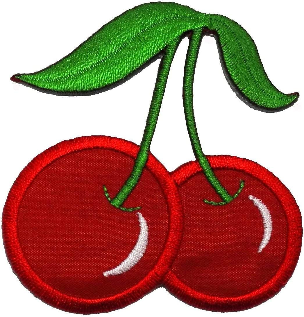 Amazon.com: Cute Cherry DIY Applique Embroidered Sew Iron on Patch CR ...