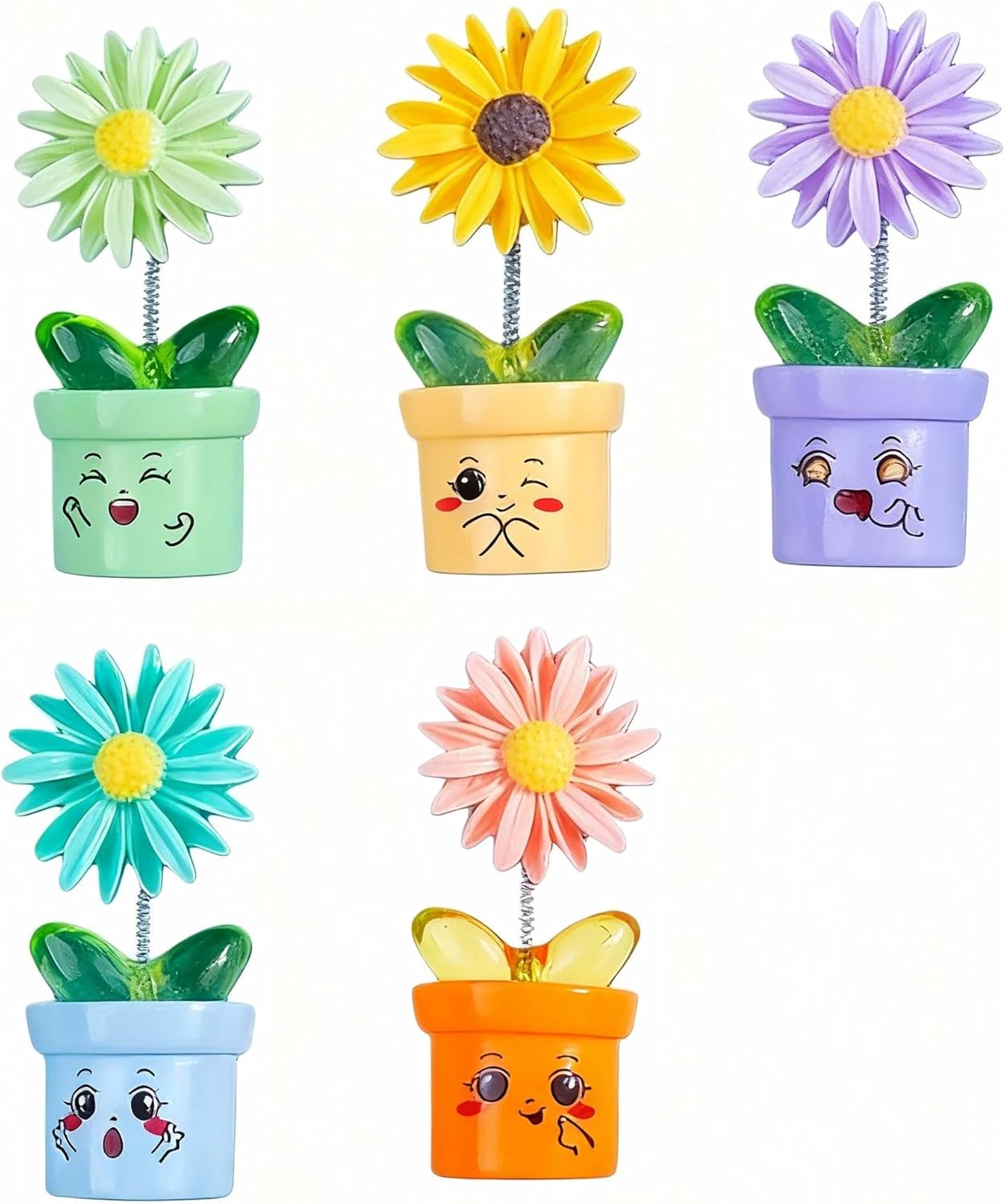 Amazon.com: Wobbling Daisy Flower Fridge Magnets, 5Pcs Springy 3D ...