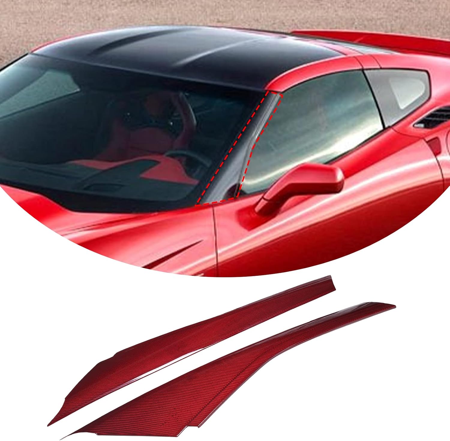 Amazon.com: Front Windshield Side A Pillar Cover Trim Compatible with ...