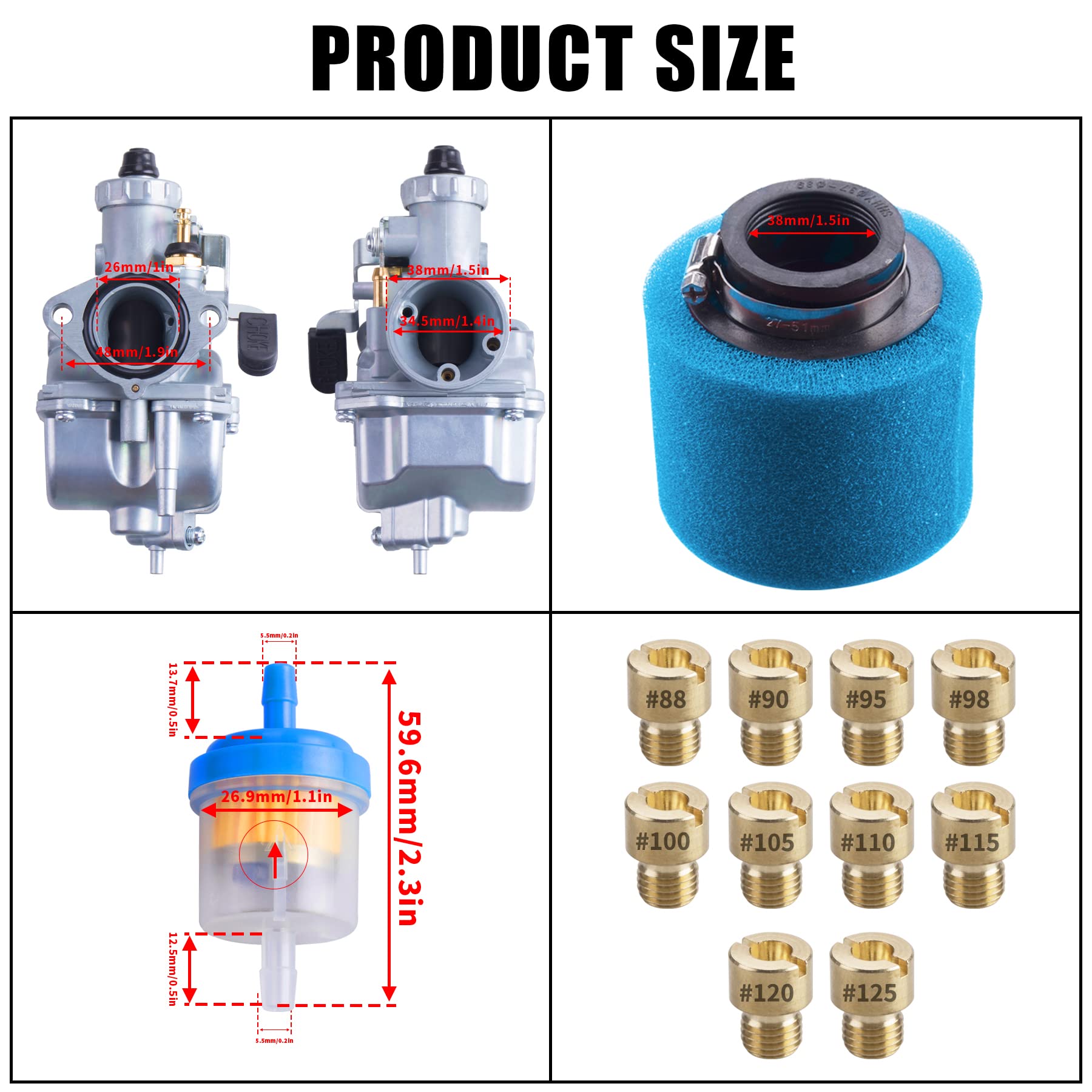 Snapklik.com : ORAEVY VM22 Racing Performance Carburetor Carb Mainfold ...