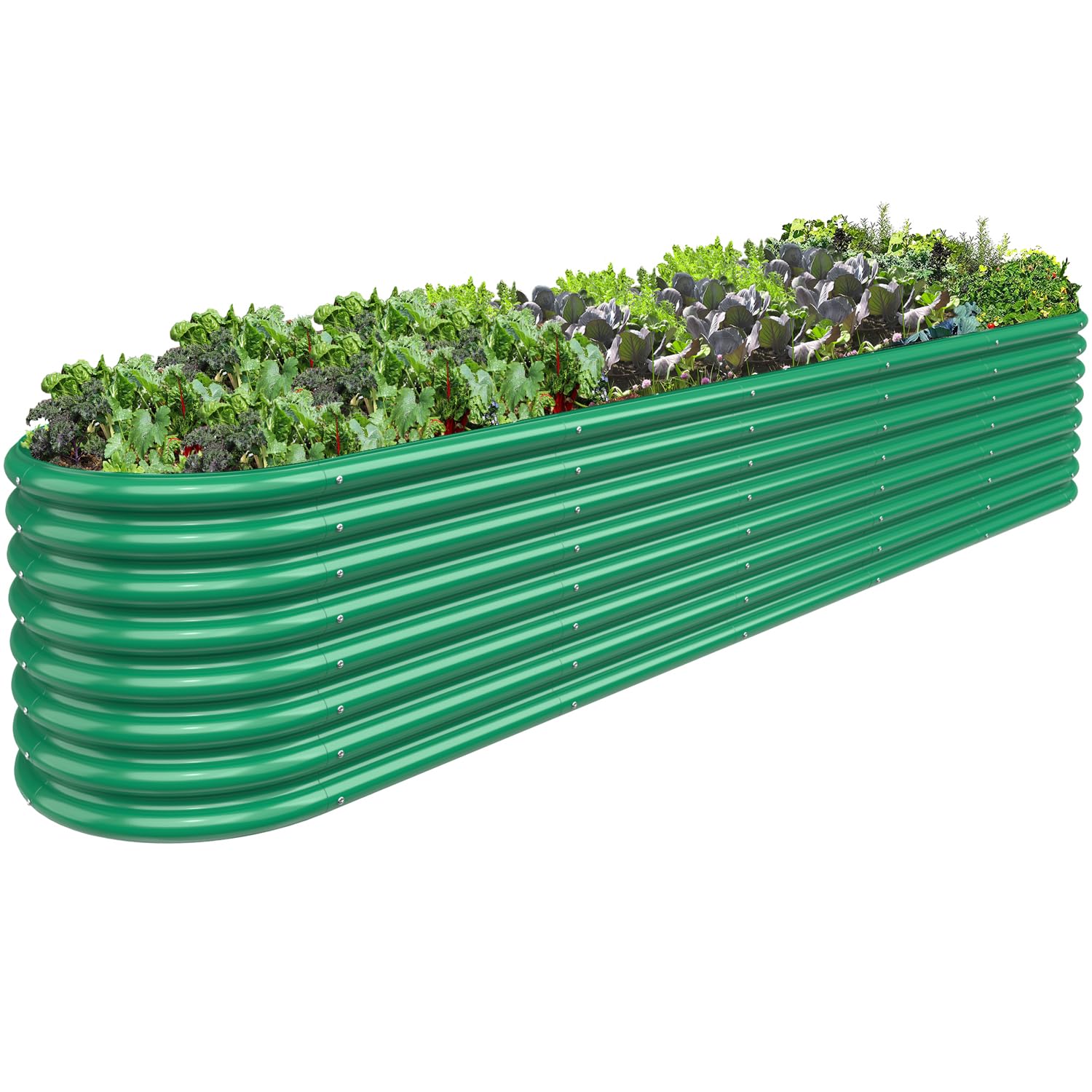 Mostmahes 12FT(L)×2FT(W)×2FT(H) Galvanized Raised Garden Bed for ...