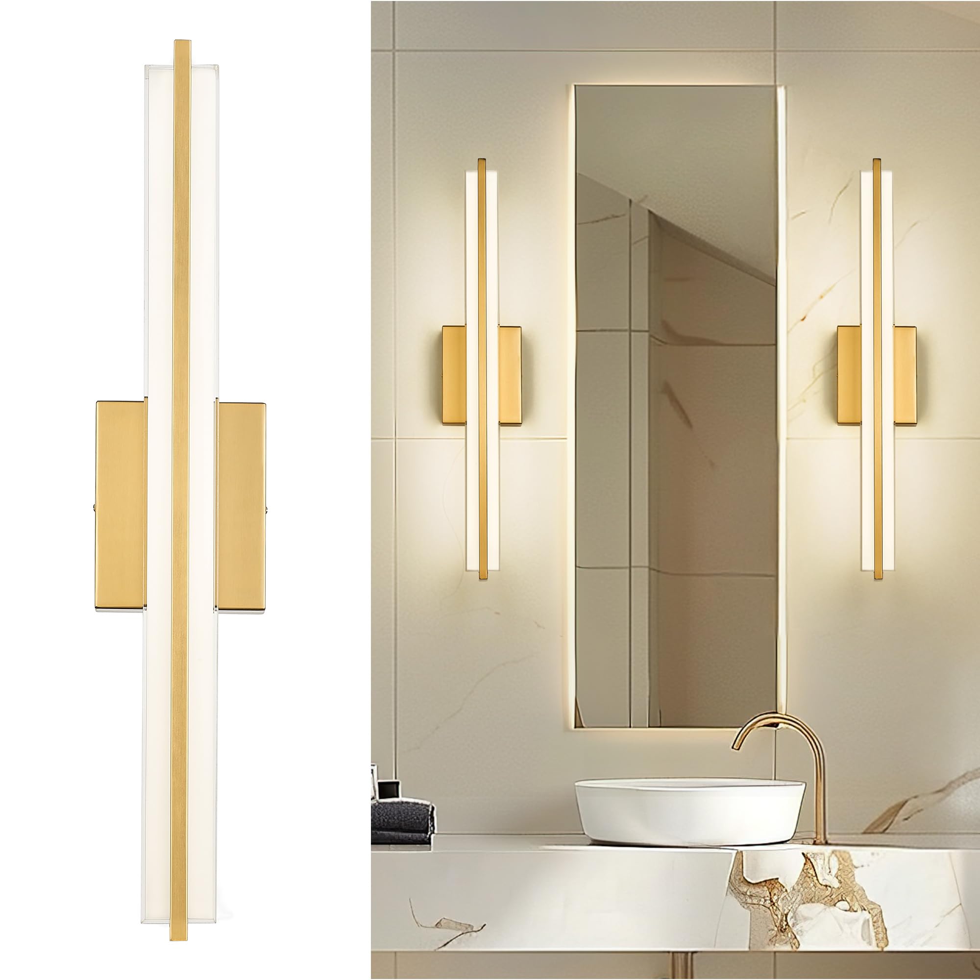 kudos 24 inch Led Vanity Light Fixtures, Bathroom Vanity Light Over ...