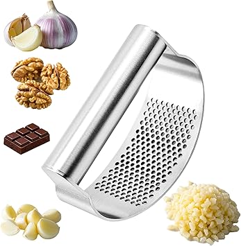 Amazon.com: 316 Stainless Steel Garlic Press Rocker, Ergonomic Garlic ...