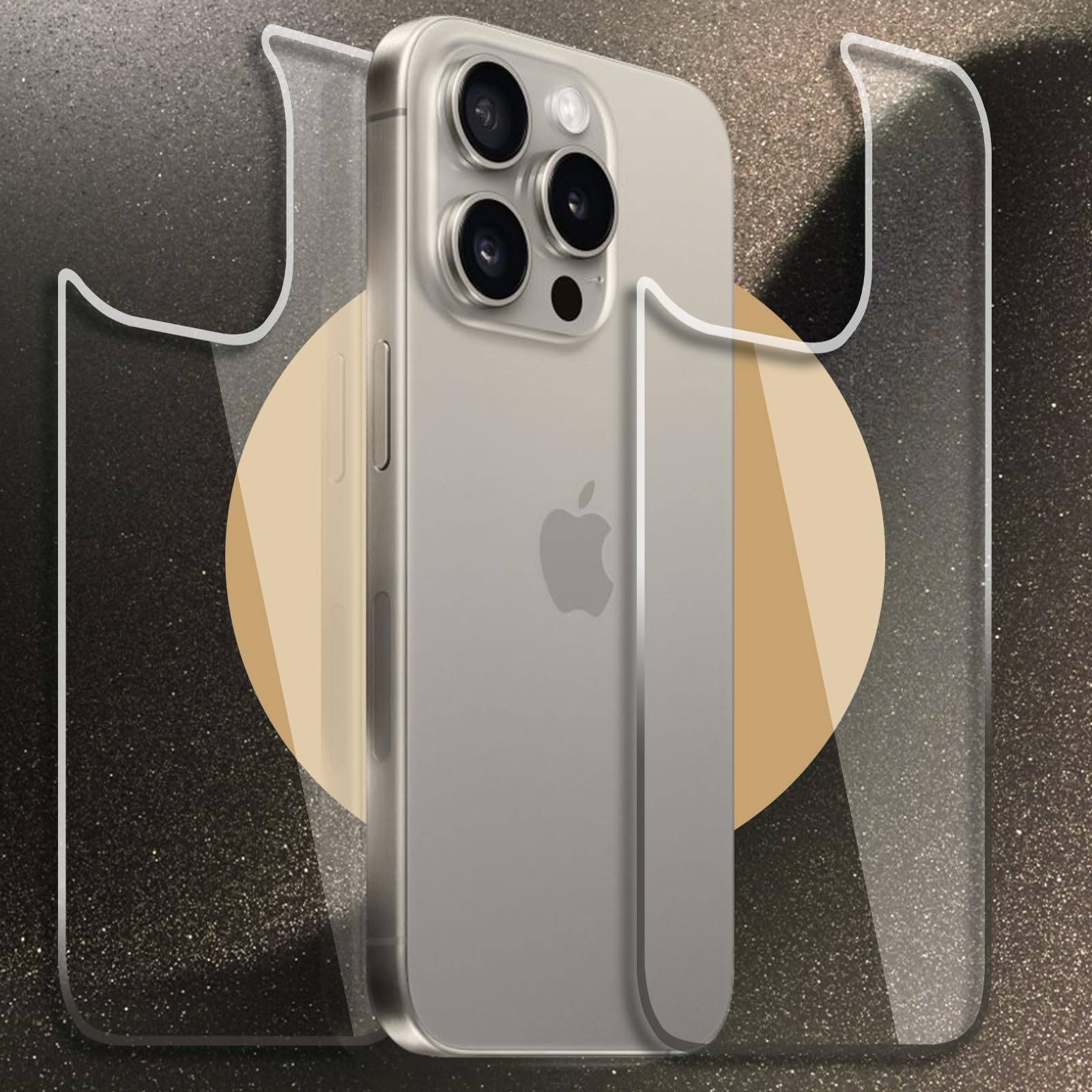 Amazon.com: Malphiace for iPhone 15 Pro Max Back Glass Protector [2 ...