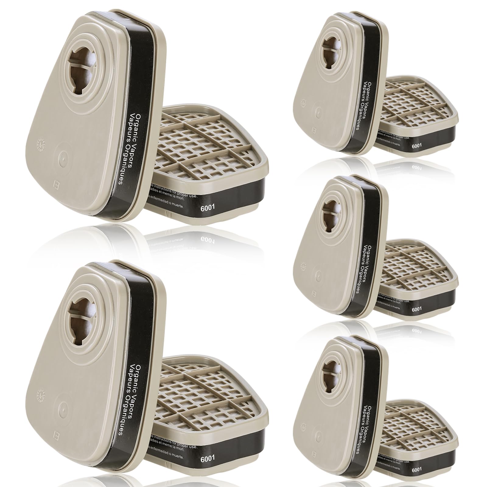 Amazon.com: 5 Pair 6001 Filter Cartridges for Respirator, Respirator ...