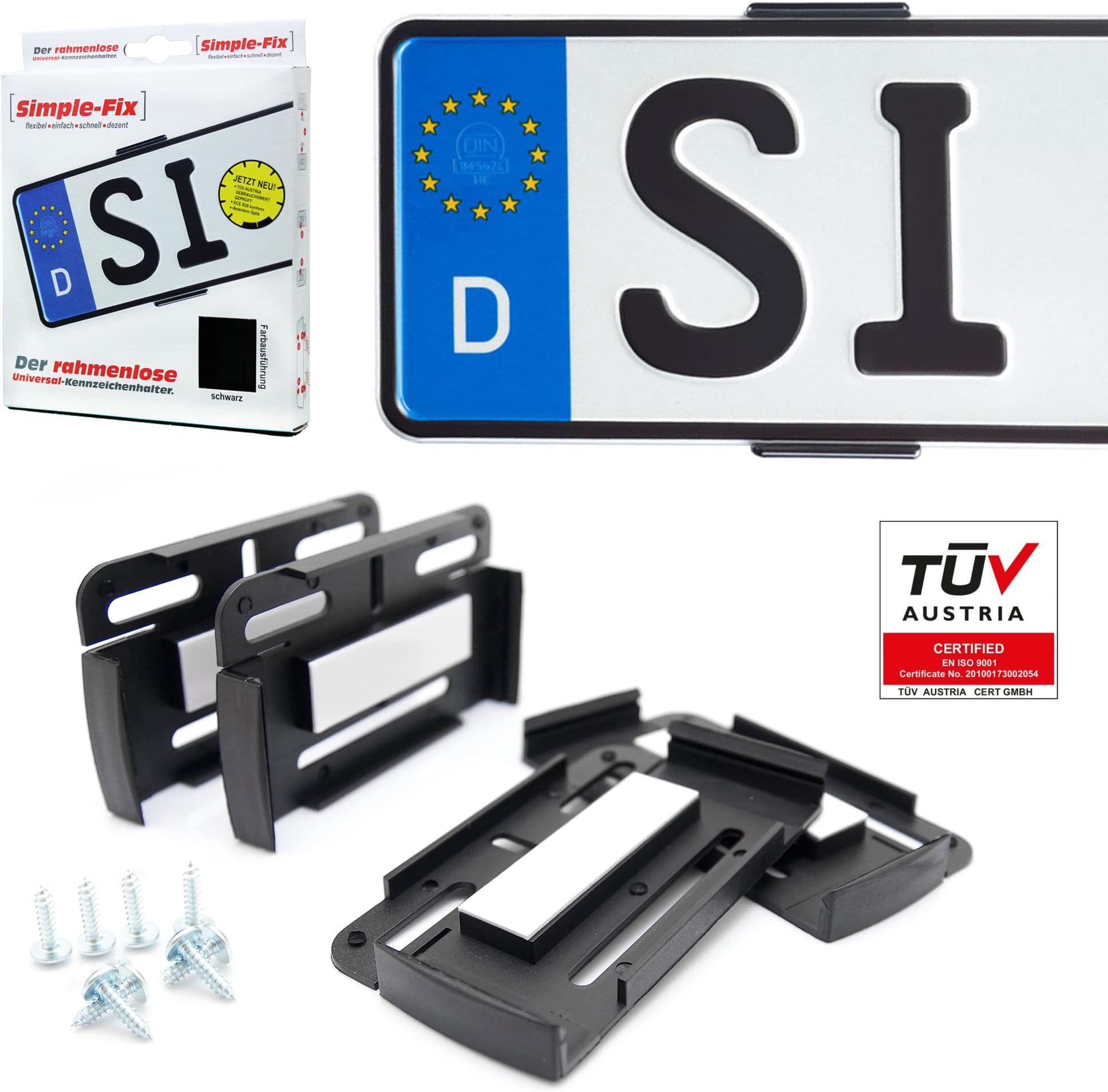 Kennzeichenhalter "Simple Fix", 2er-Set: Amazon.de: Auto & Motorrad