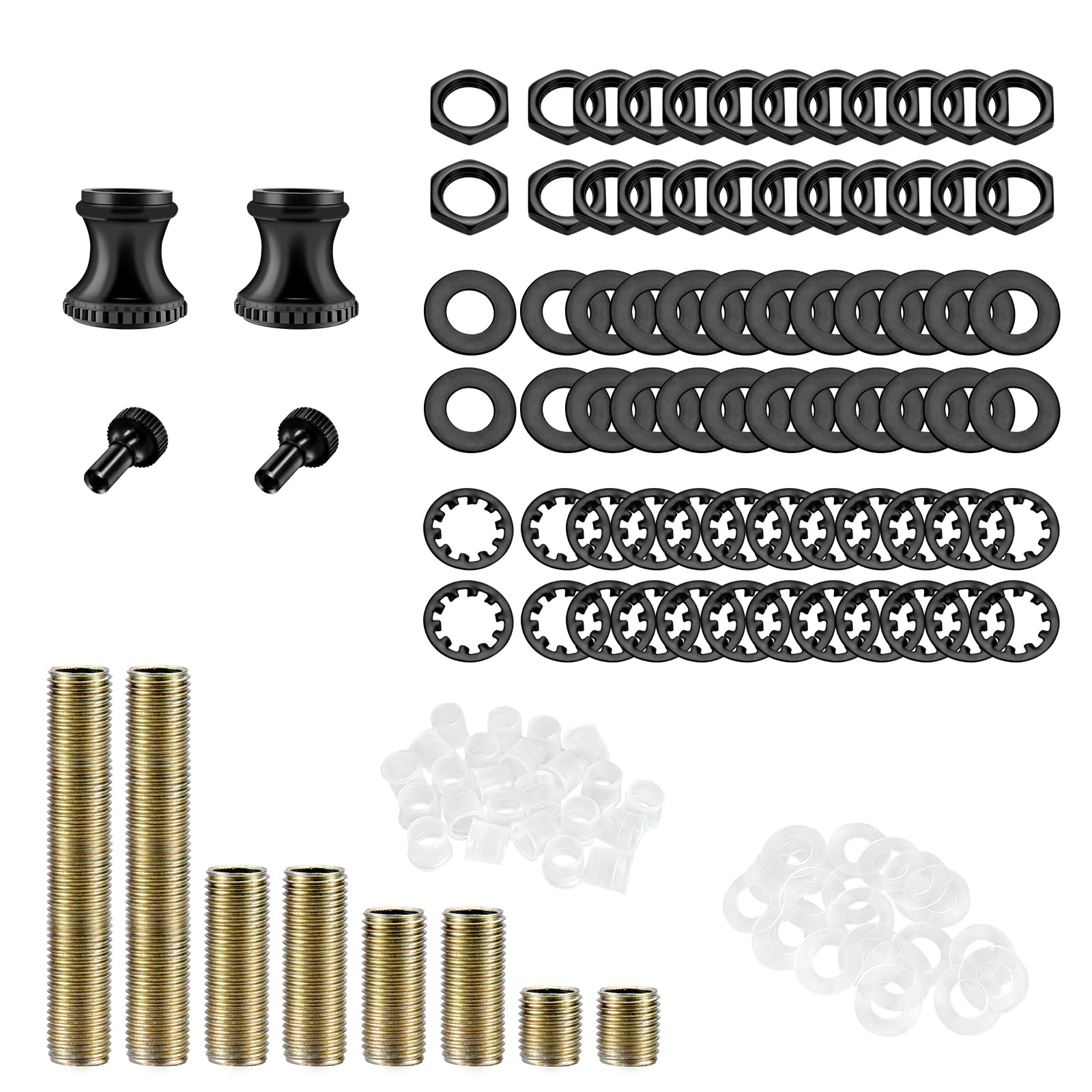 Lamp Repair Hardware Assortment,All Thread Pipe Lamp Rod,Includes Lamp ...