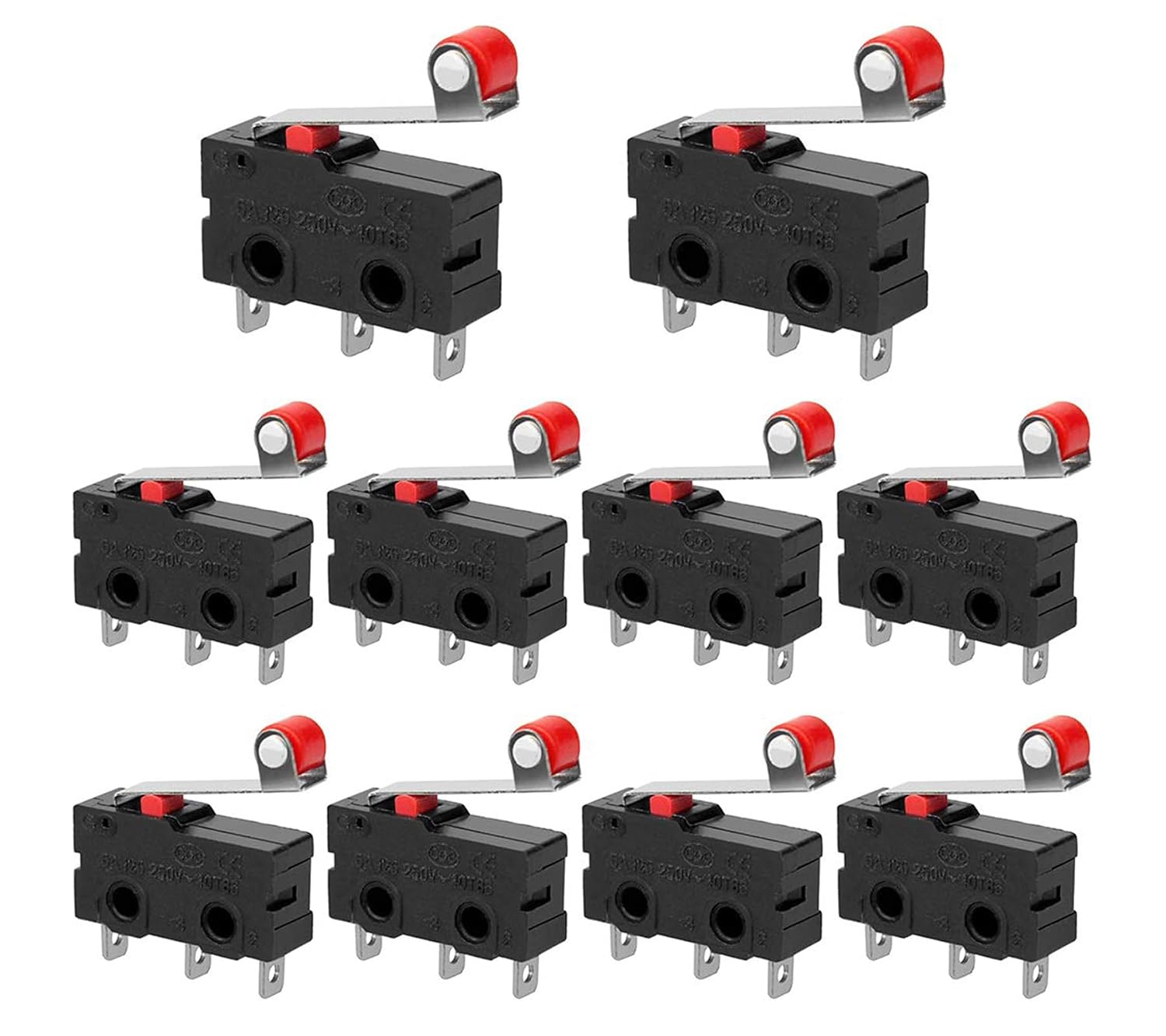DIGISHUO 10pcs Micro Limit Switch KW12-3 AC 250V 5A SPDT 1NO 1NC Micro ...
