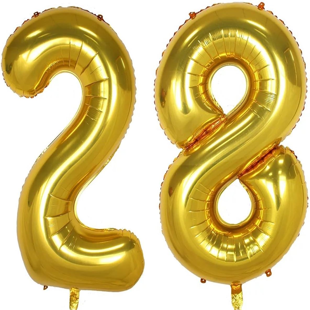 Amazon.com: 40inch Gold Foil 28 Helium Jumbo Digital Number Balloons ...