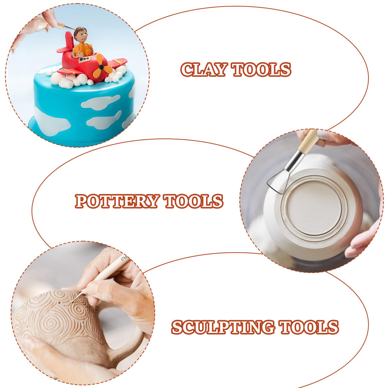 Clay Sculpting Tool 6 Pcs/set Pottery Ceramics Tools Polymer Clay ...