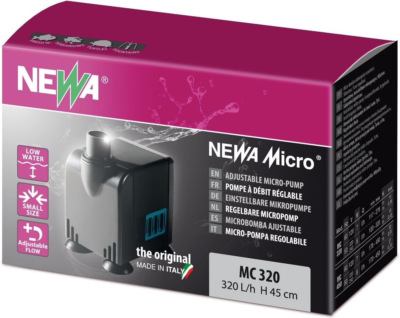 Newa Micro-Jet MC 320 450 Oxy Water Pumps Aquarium Fish Tank ...