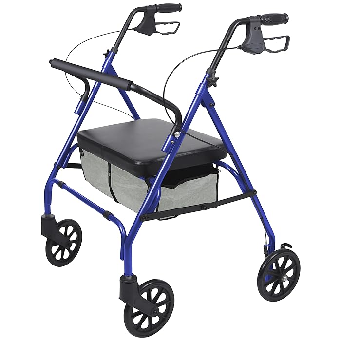 Buy Vive Bariatric Rollator Walker for Seniors with Seat 500 lbs ...