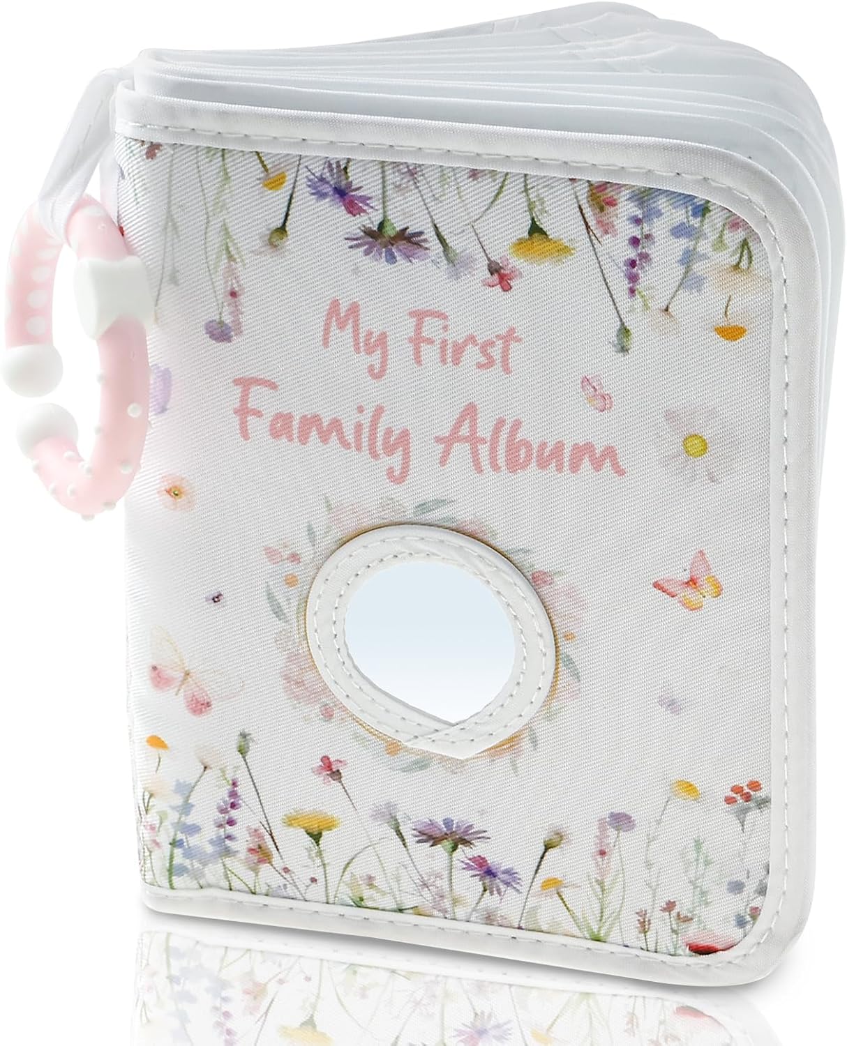 Baby Photo Album Soft Book with Hook Mirror, Babys First Photo Album ...