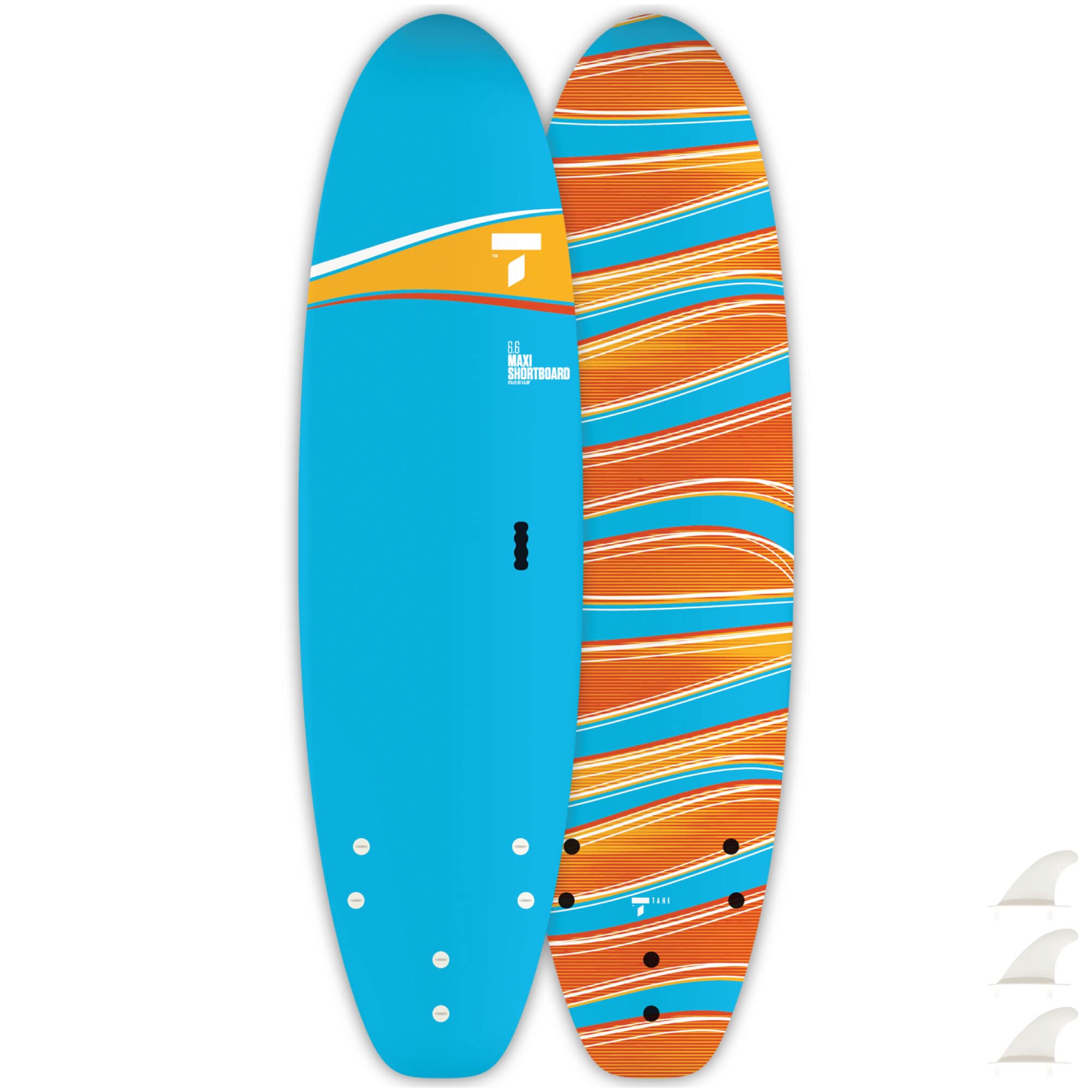 Amazon.com : TAHE 6'6 Paint Maxi Shortboard Soft Top Performance ...