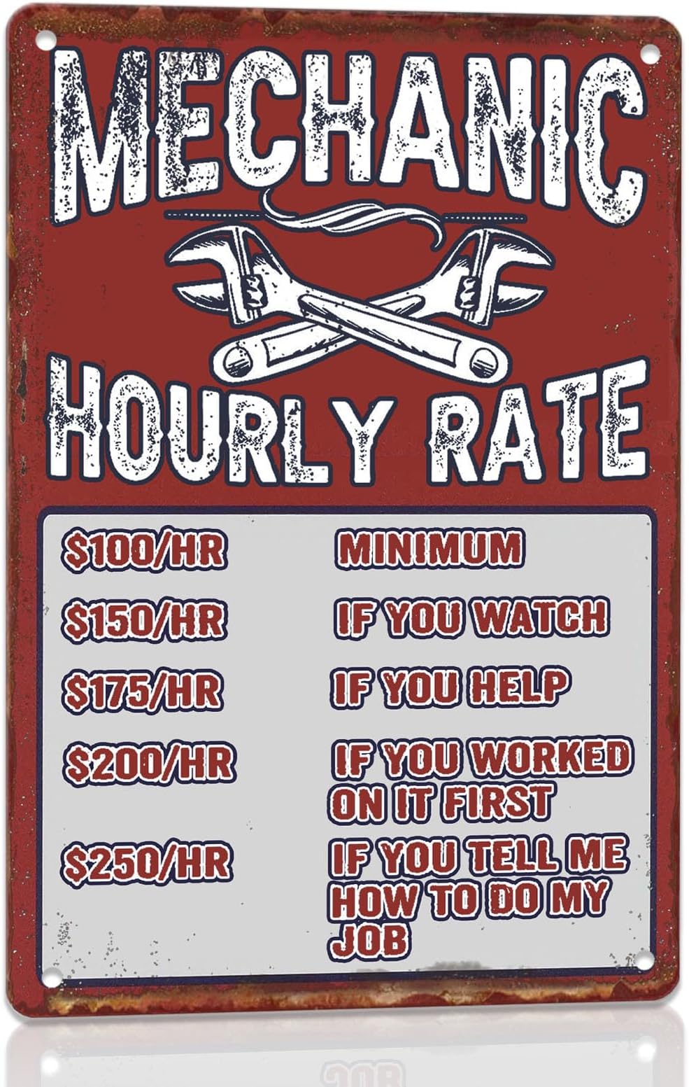 Amazon.com: Funny Garage Metal Signs Vintage Mechanic Shop Tin Sign Car ...