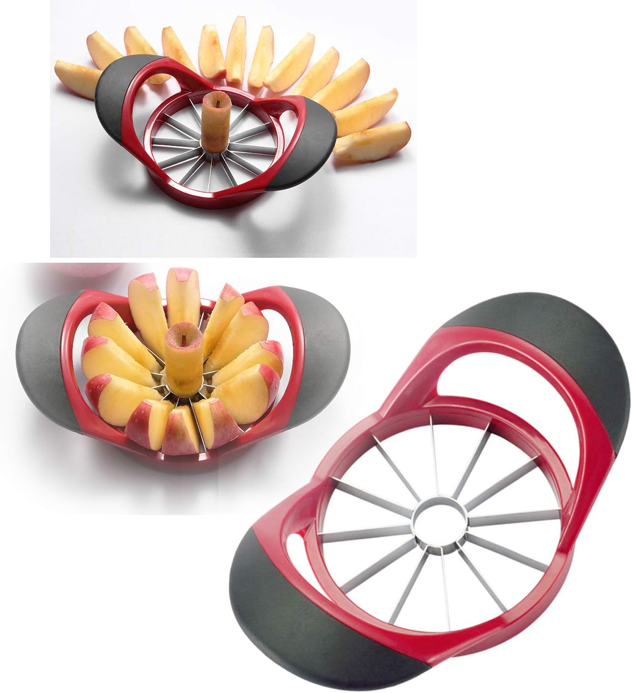 12-Slice Thin Apple Slicer and Corer - Classic Fruit Slicer With Easy ...