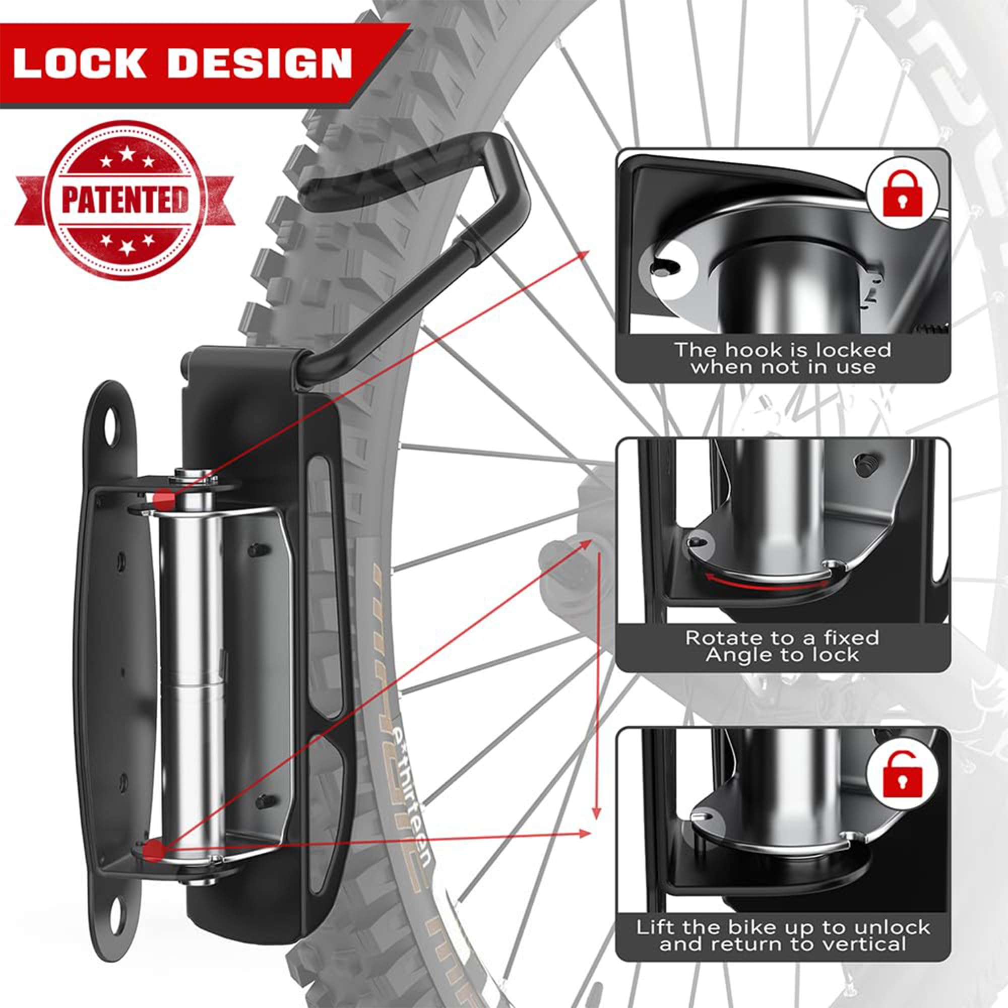 Snapklik.com : Ultrawall Swivel Bike Rack