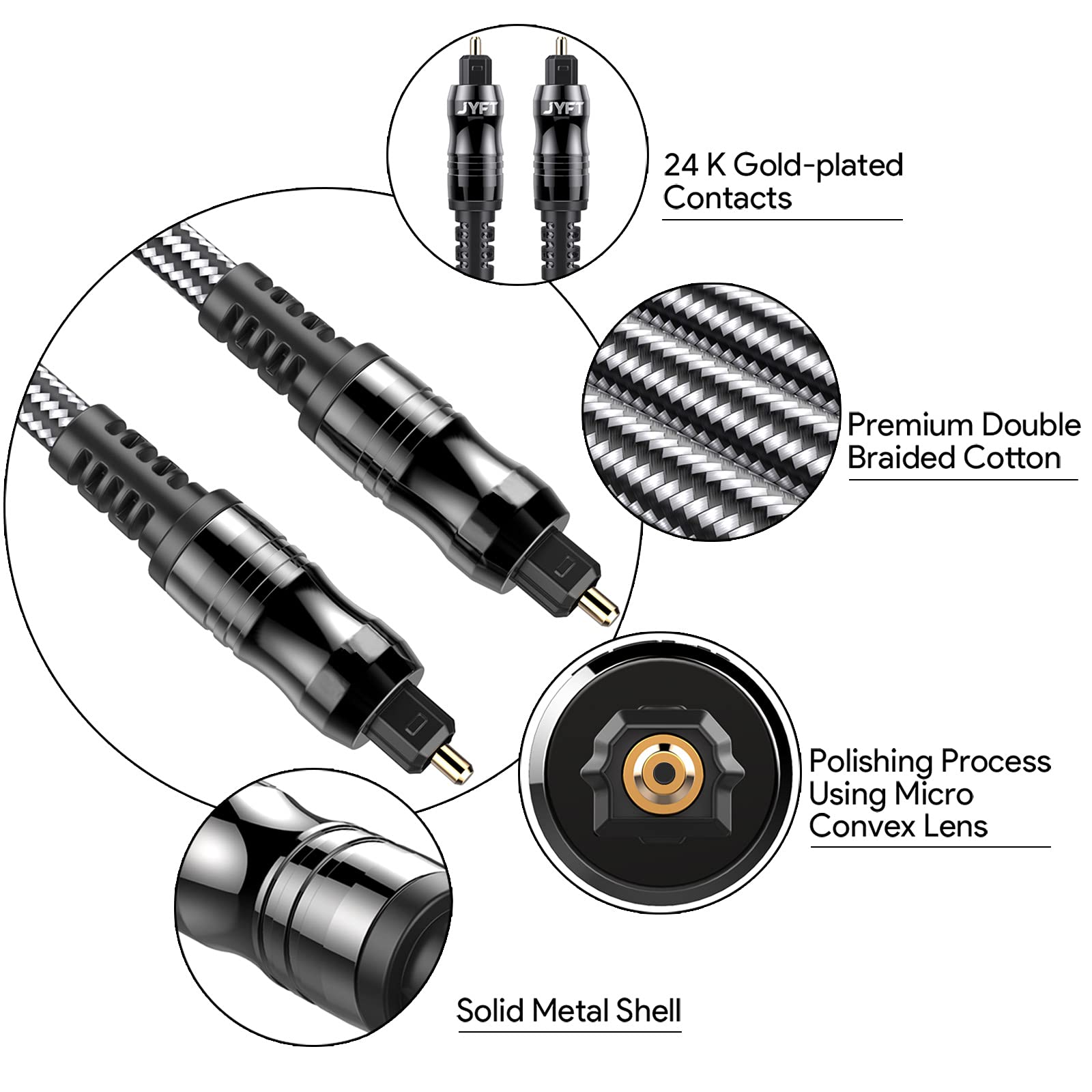 Snapklik.com : Digital Optical Audio Toslink Cable 6FT, S/PDIF Port ...