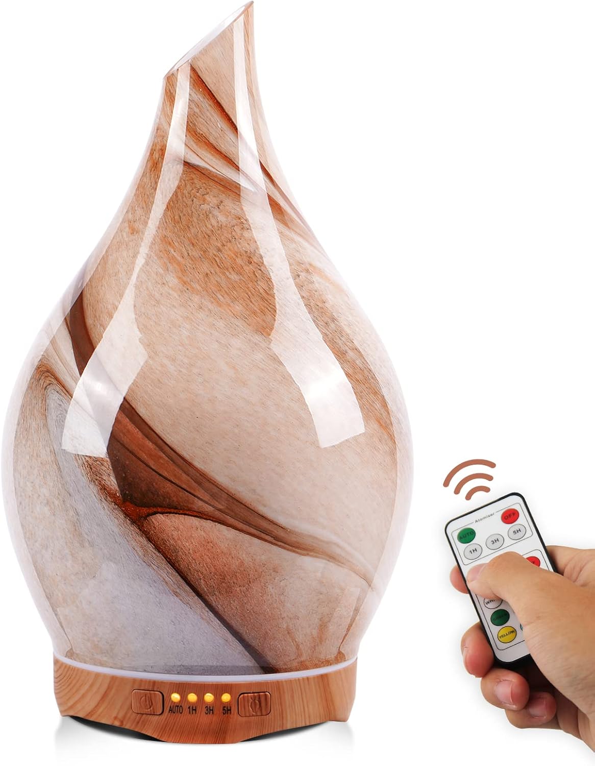 Amazon.com: Porseme 280ml Essential Oil Diffuser Glass Color Changing ...