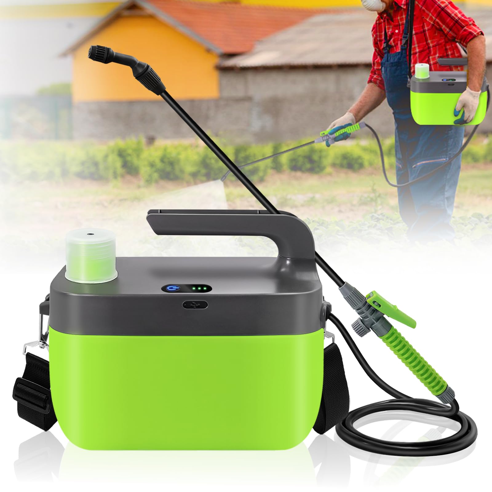 Snapklik.com : Battery Powered Garden Sprayer, 1.35 Gallon Electric Sprayer