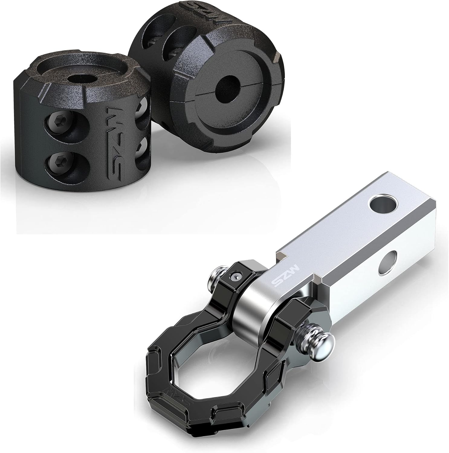 Amazon.com: MZS 2Pcs 3/4" Black D-Ring Shackle+ Shackle Hitch Receiver ...