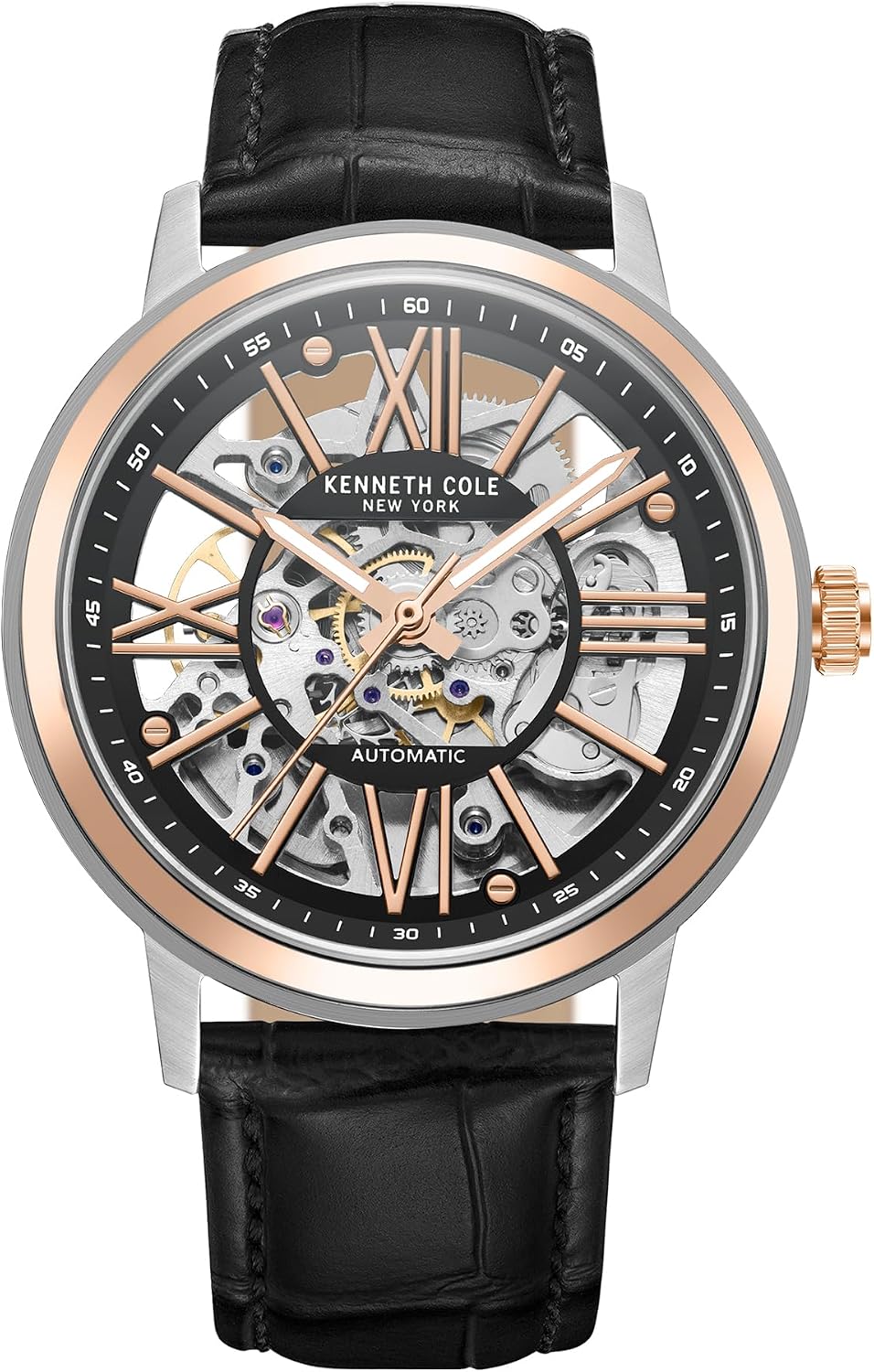 Amazon.com: Kenneth Cole New York Men's Automatic Watch - Skeleton Dial ...