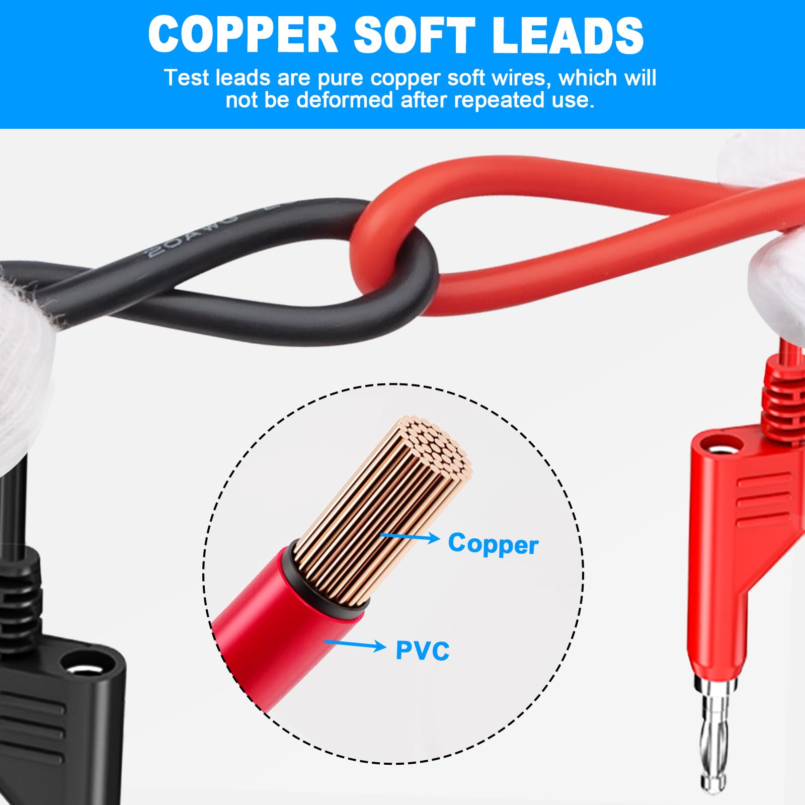 Snapklik.com : Col-Pary 4mm Banana Plug Test Lead Wire Cables,30PCS ...