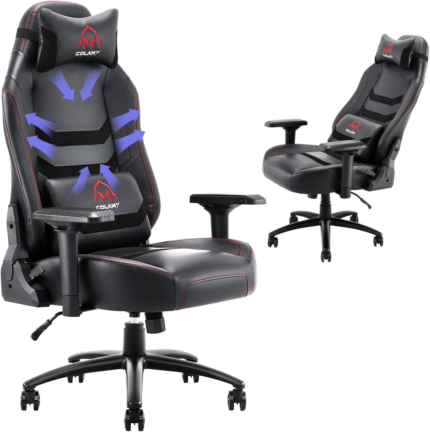 Amazon.com: RS Gaming™ Vertex Ergonomic Faux Leather High-Back Gaming ...