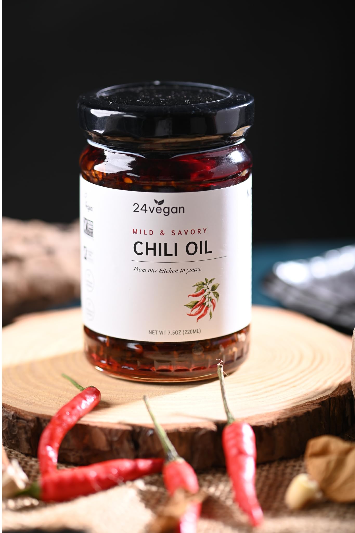 Amazon.com : 24Vegan All Natural Non-GMO Vegan Chili Oil - NO MSG ADDED ...