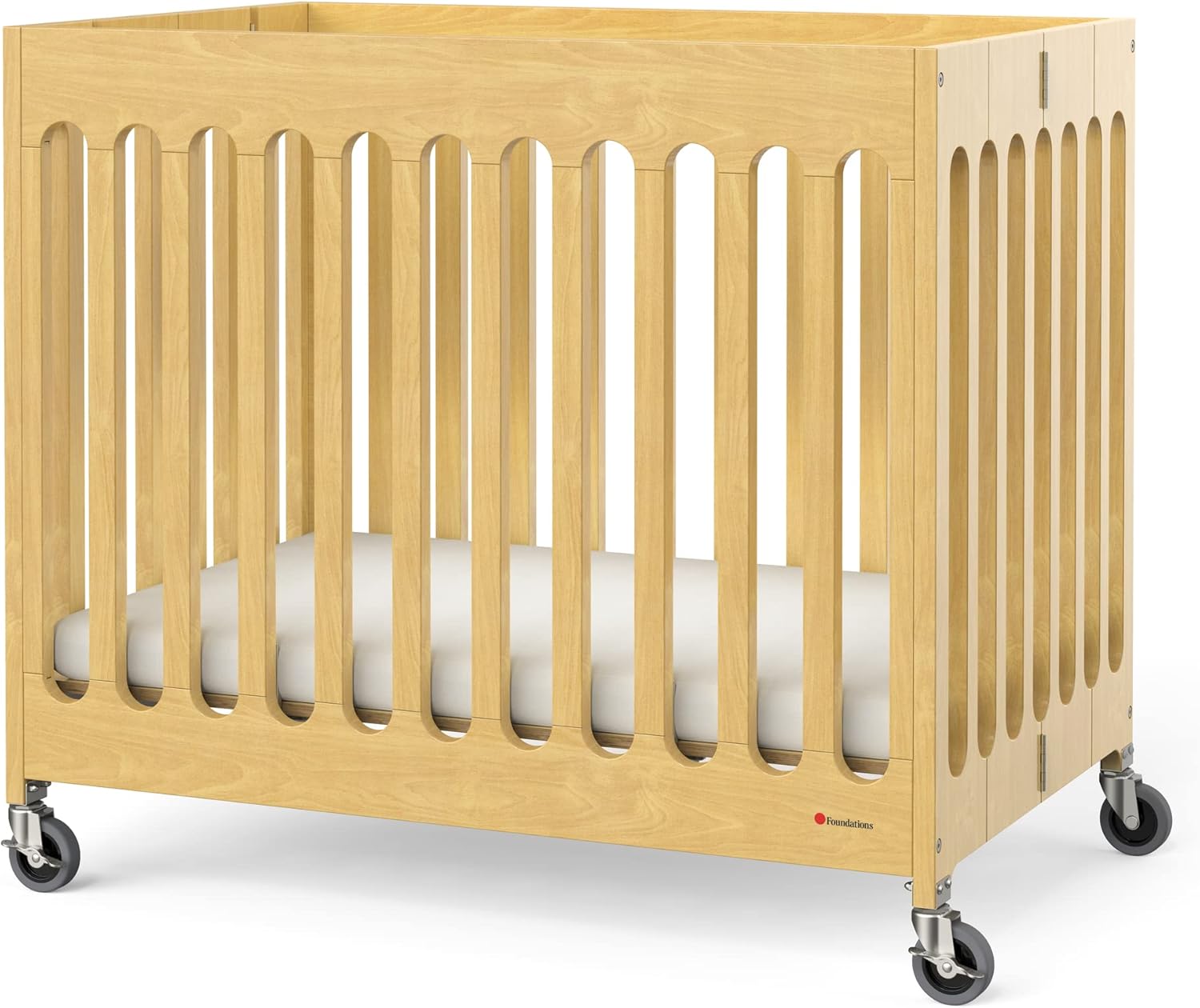 Amazon.com : Foundations Boutique Folding Mini Baby Crib - Compact ...