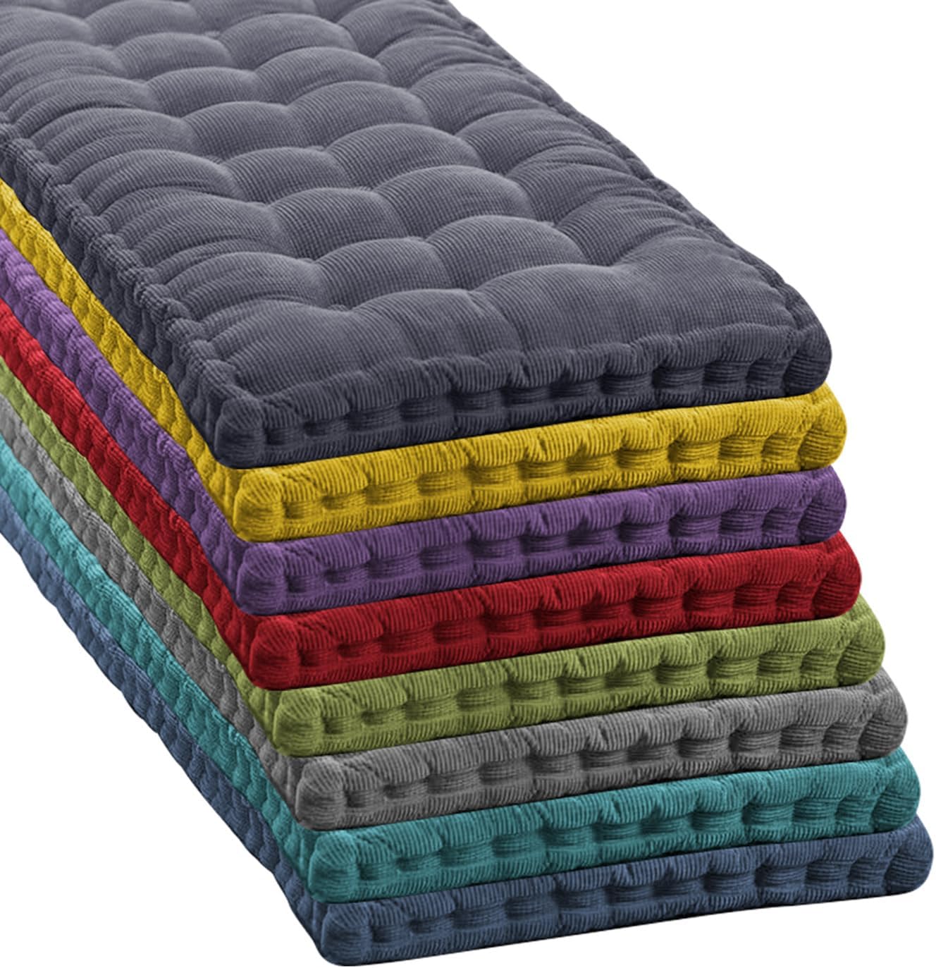 qing yun Thick 8cm Velvet Bench Cushion 2/3 Seater 100/120cm,Cotton ...