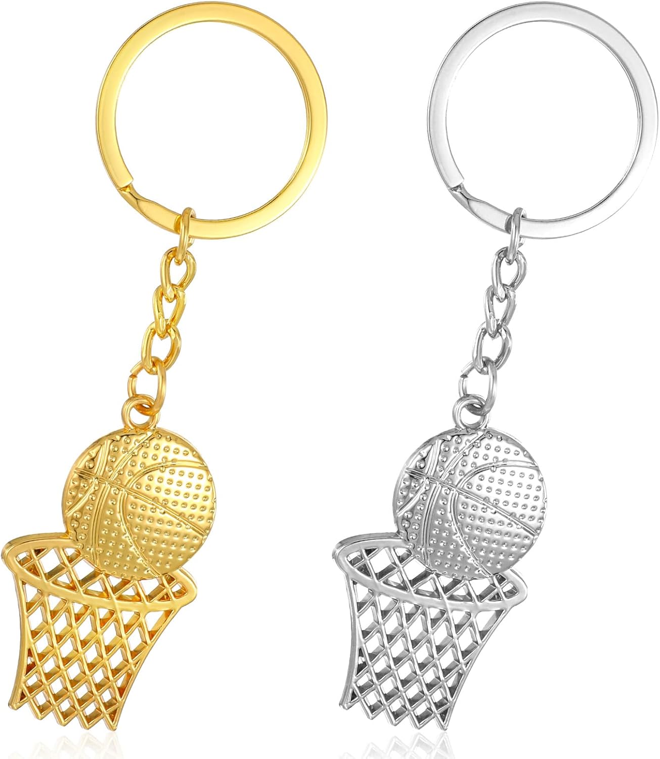 Amazon.com: YQQYG 2 PCS Basketball Keychain, Metal Basketball Hoop ...