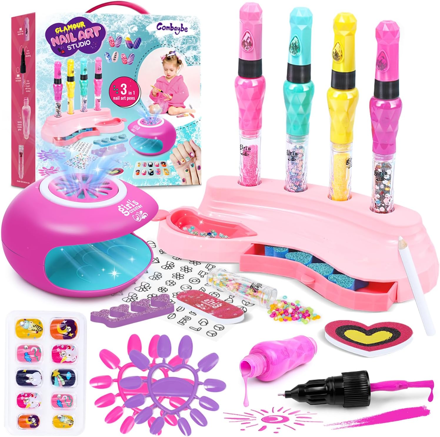 Amazon.com : Combaybe Kids Nail Polish Set for Girls - Girls Toys 8-10 ...