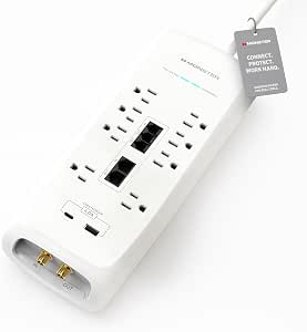 Amazon.com: Monster Power Surge Protector w/ 4,050 Jules Rating — Heavy ...