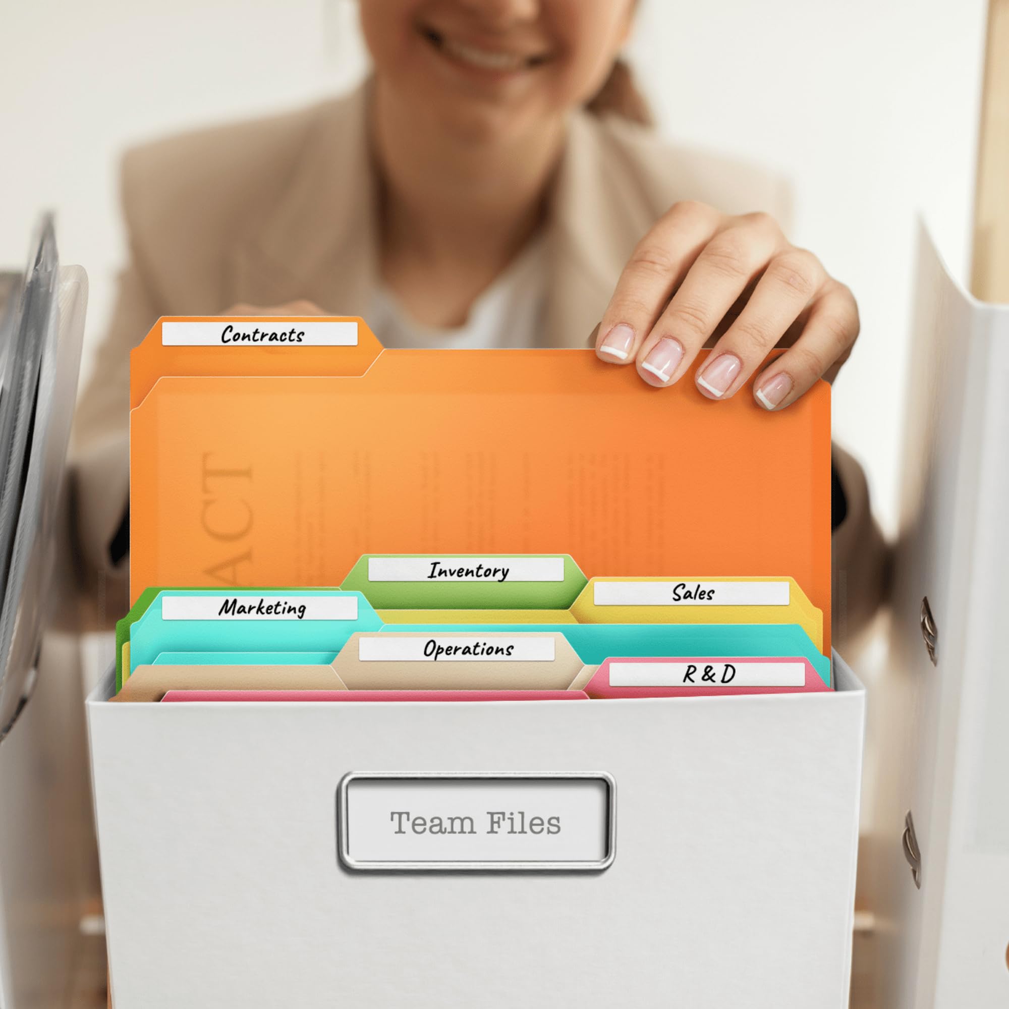 Snapklik.com : Dunwell Plastic Colored File Folders