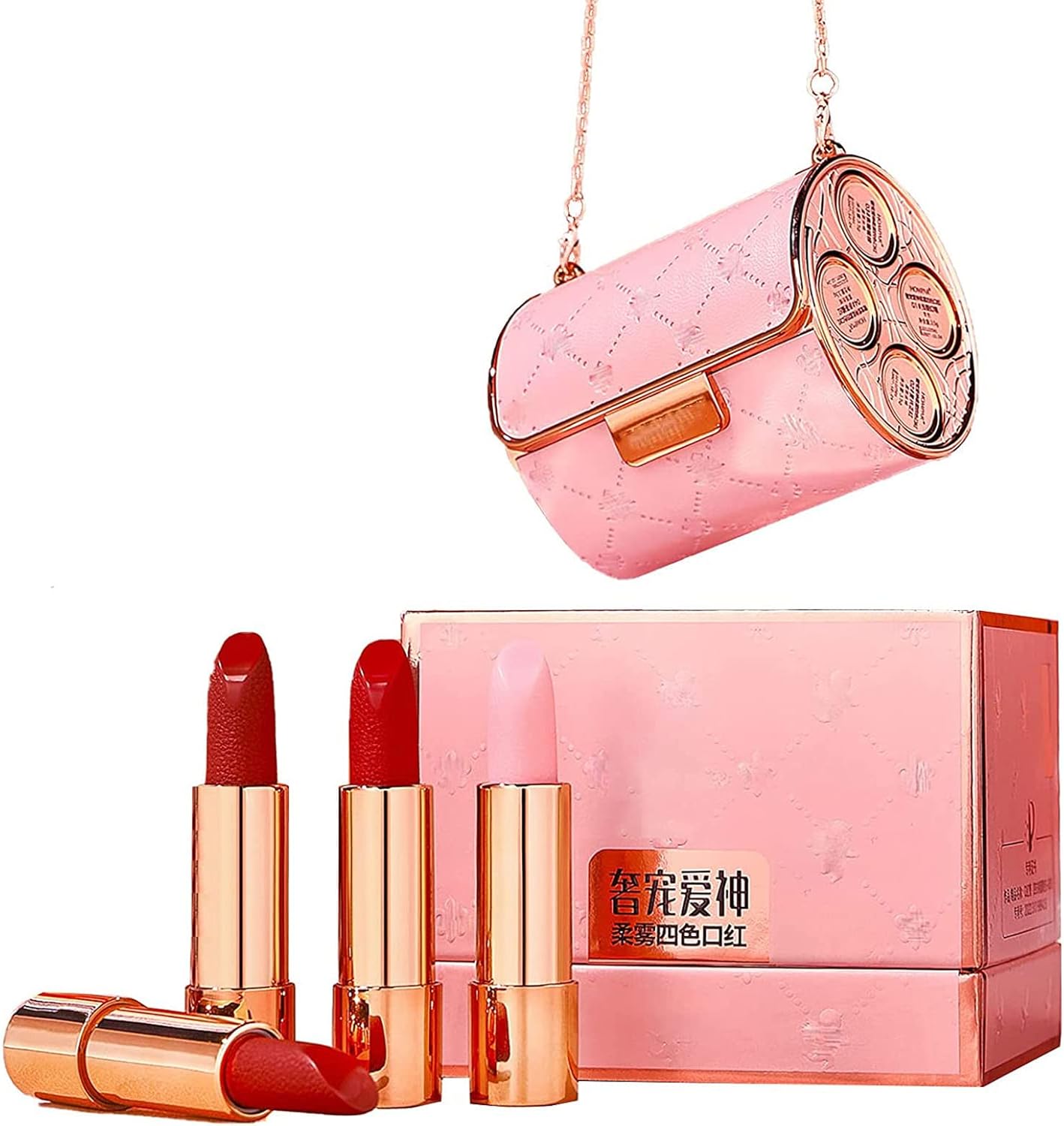 Amazon | 口紅4色セット、ケース入り口紅亮彩ベルベット口紅、マット口紅色落ちずカップ付き、口紅セット、リップグロスセット4色セット ...