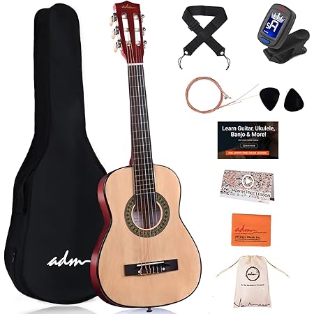 Amazon.com: 30" Wood Guitar with Case and Accessories for Kids/Girls ...