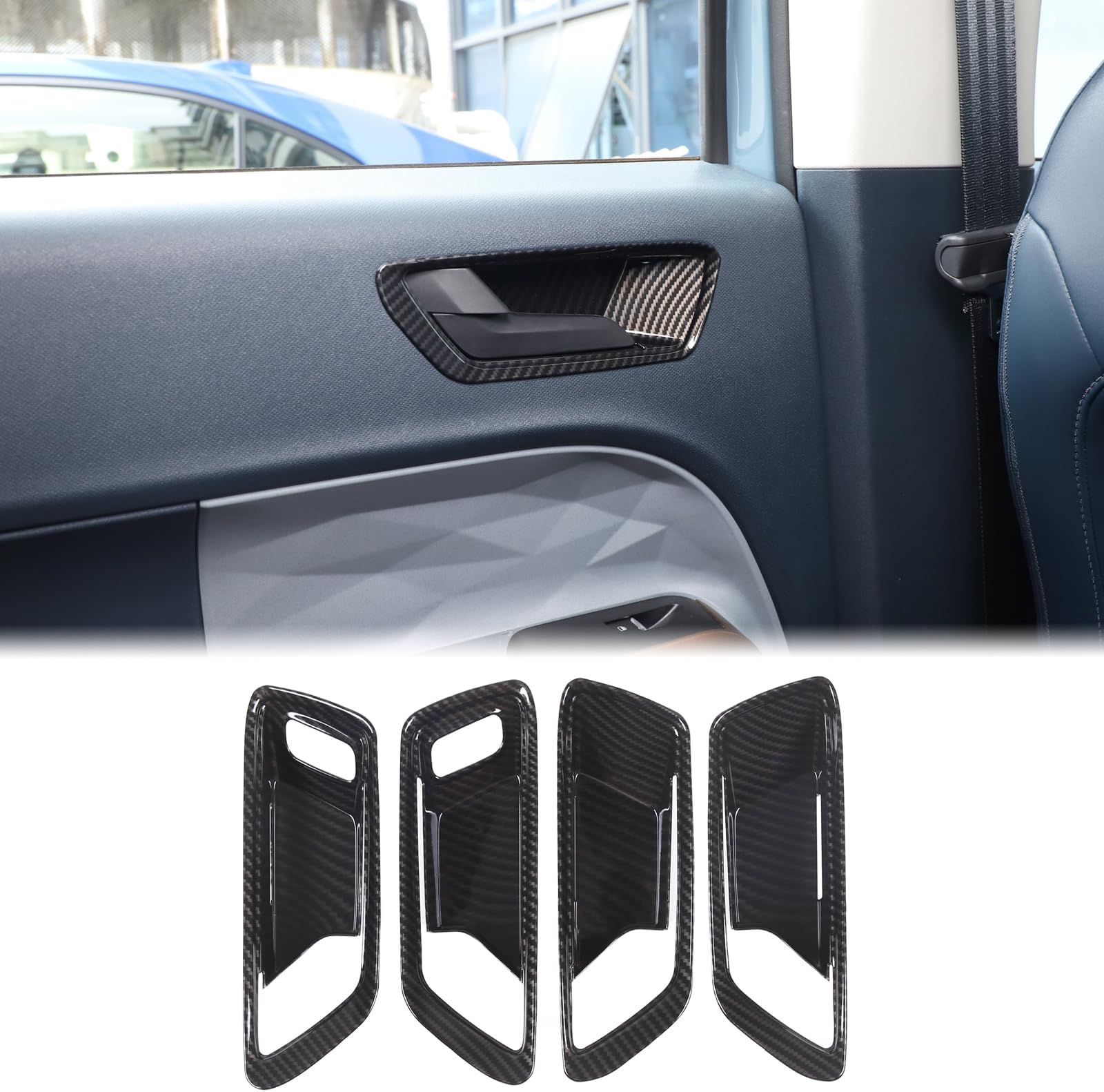 Amazon.com: JONKOKO ABS Car Inner Door Handle Frame Trim Cover for Ford ...