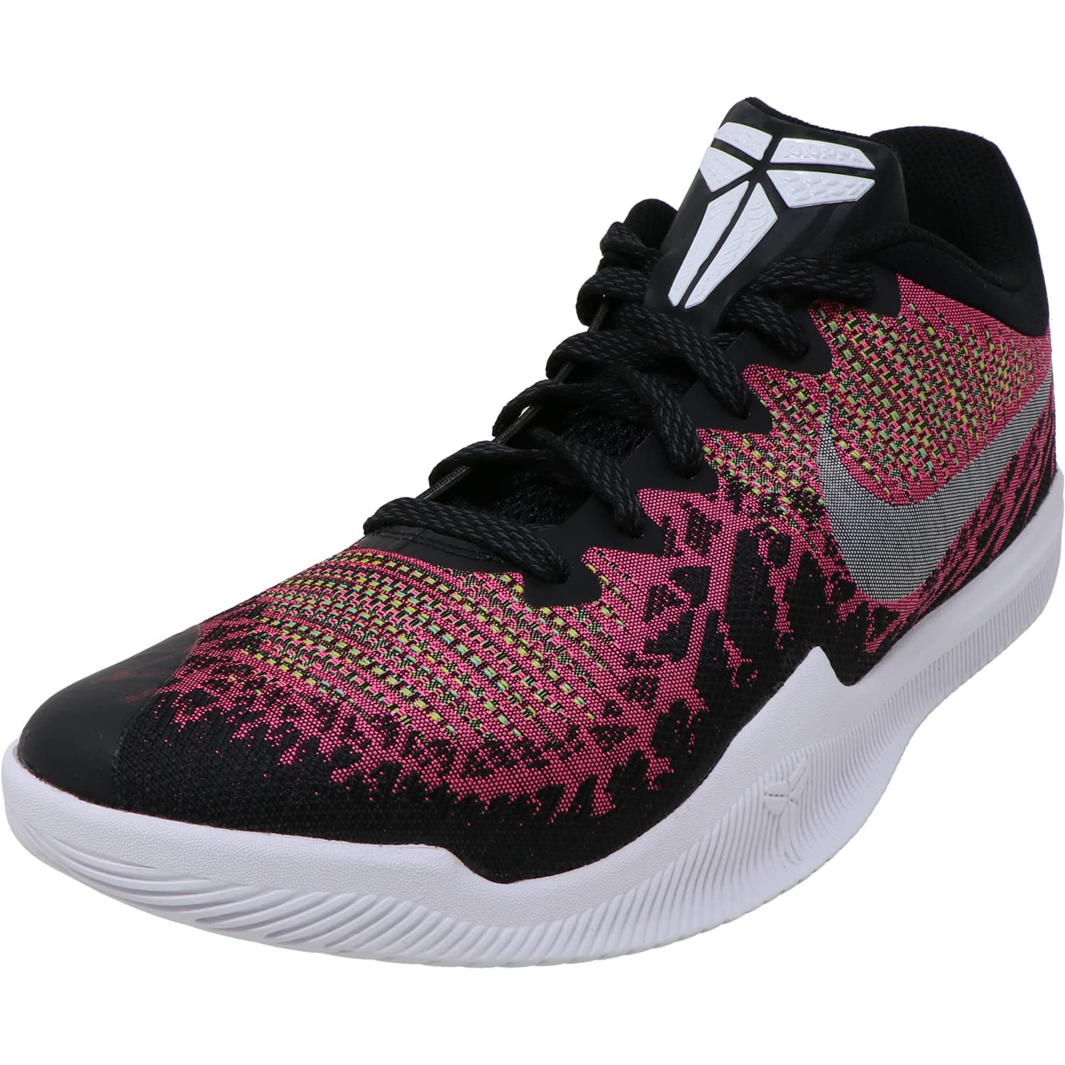 Nike Men's Mamba Rage Pink Blast/White Black Low Top Mesh Basketball ...