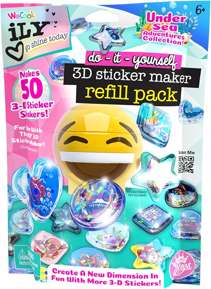 Amazon.com: ILY 3D Sticker Maker Refill Pack – Undersea Adventure | DIY ...