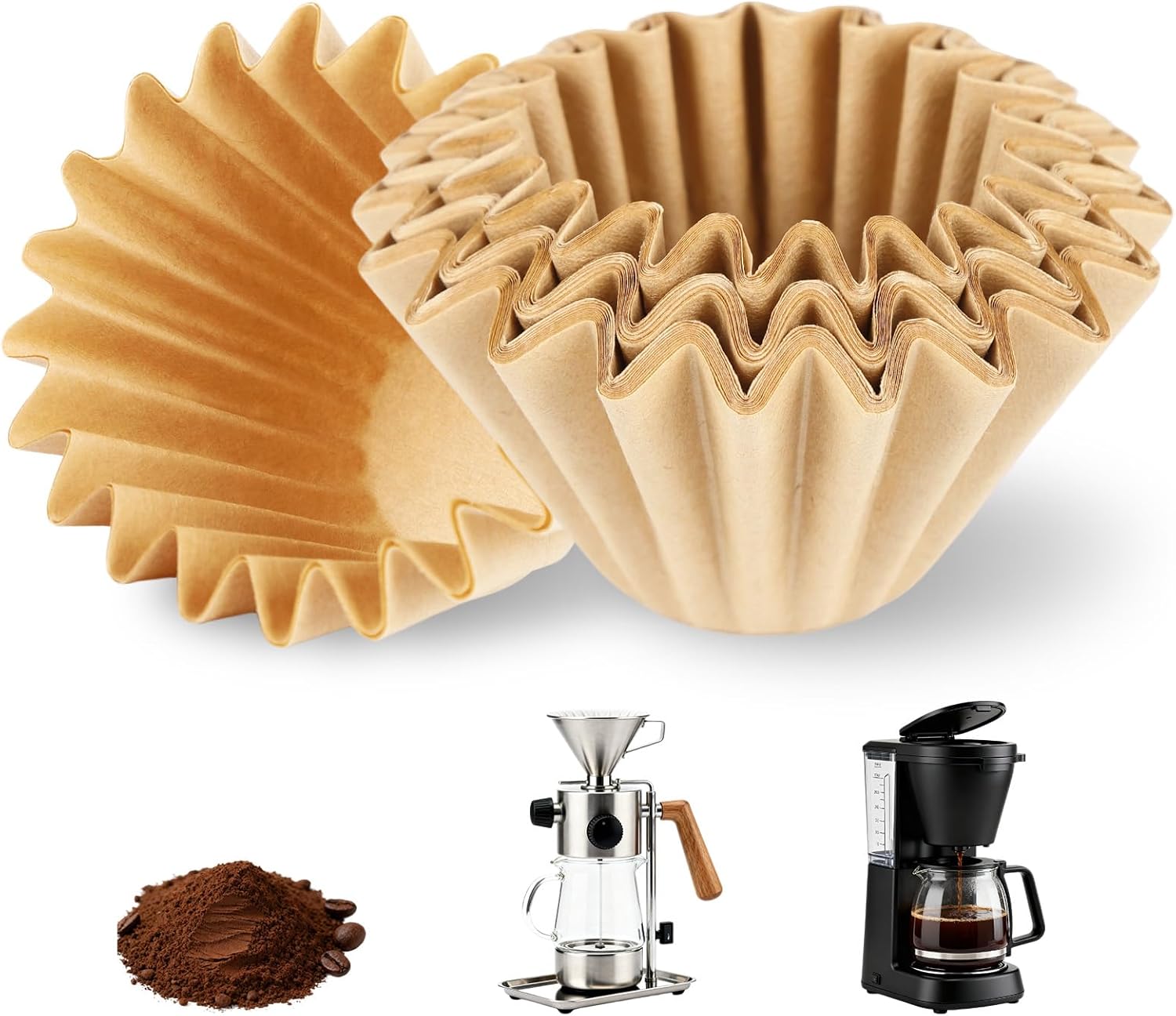Amazon.com: OGNWFUNK 200 Count 5 Cup Coffee Maker Filters Compatible ...