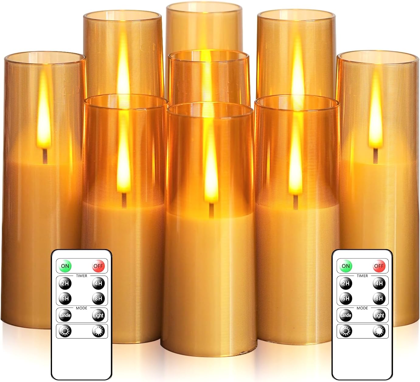 Amazon.com: Sasigeiaa Flickering Flameless Candles,Battery Operated ...