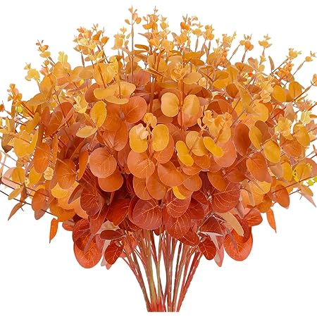 Amazon.com: VGIA 6 Pcs Fall Eucalyptus Leaves Artificial Fall ...